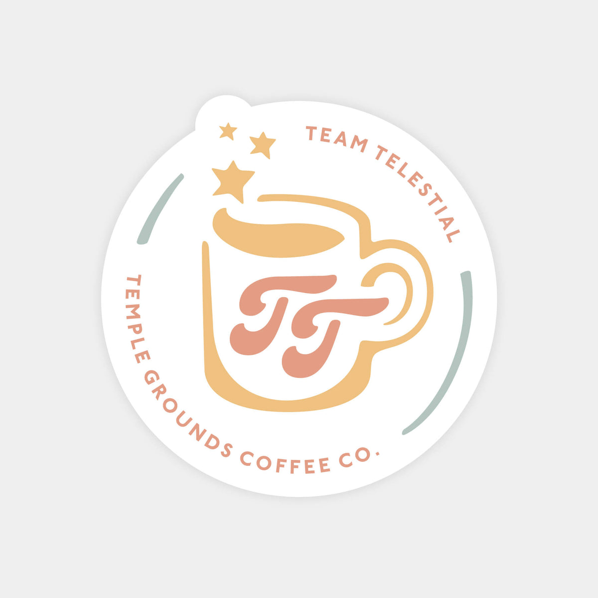Team Telestial Coffee Cup Sticker – Temple Grounds Coffee Company